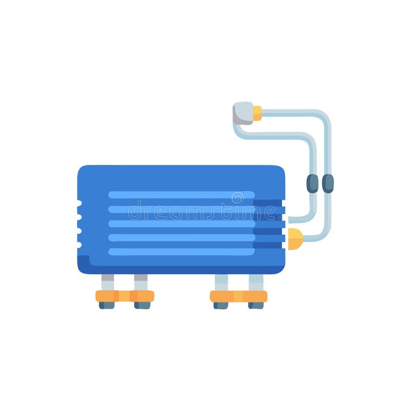 Electric Pool Heater Icon for Warm Water Stock Illustration ...