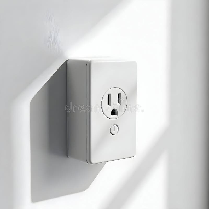Electric Portable Socket Isolated on White Background Stock ...
