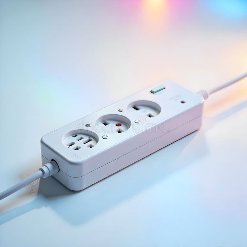 Electric Portable Socket Isolated on White Background Stock ...