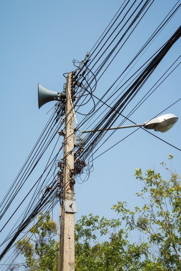 Electric post stock photo. Image of structure, power - 46818706