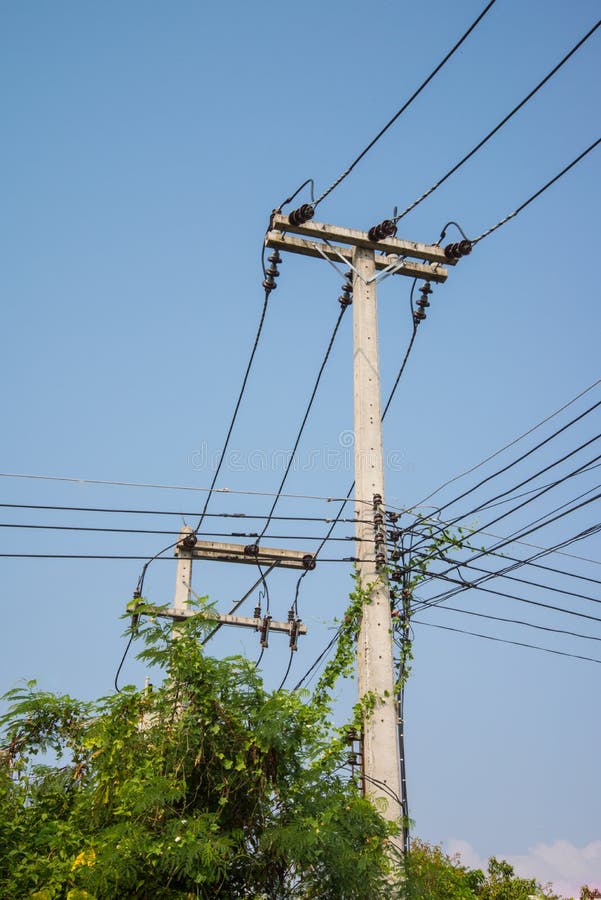 Electric post stock image. Image of architecture, utility - 46818757