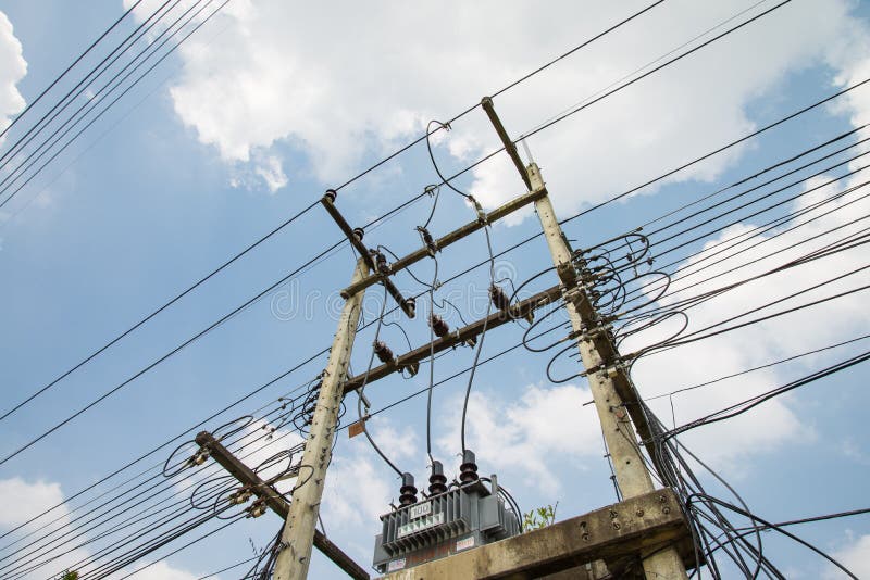 Electric post stock image. Image of power, electrical - 46822321