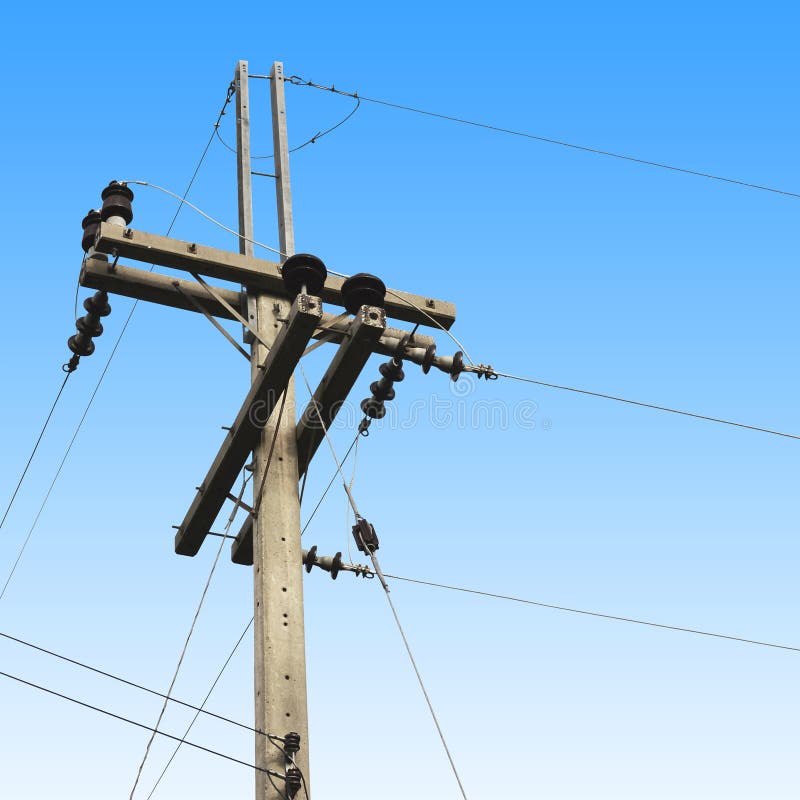 Electric post stock photo. Image of field, natural, electricity - 26314406