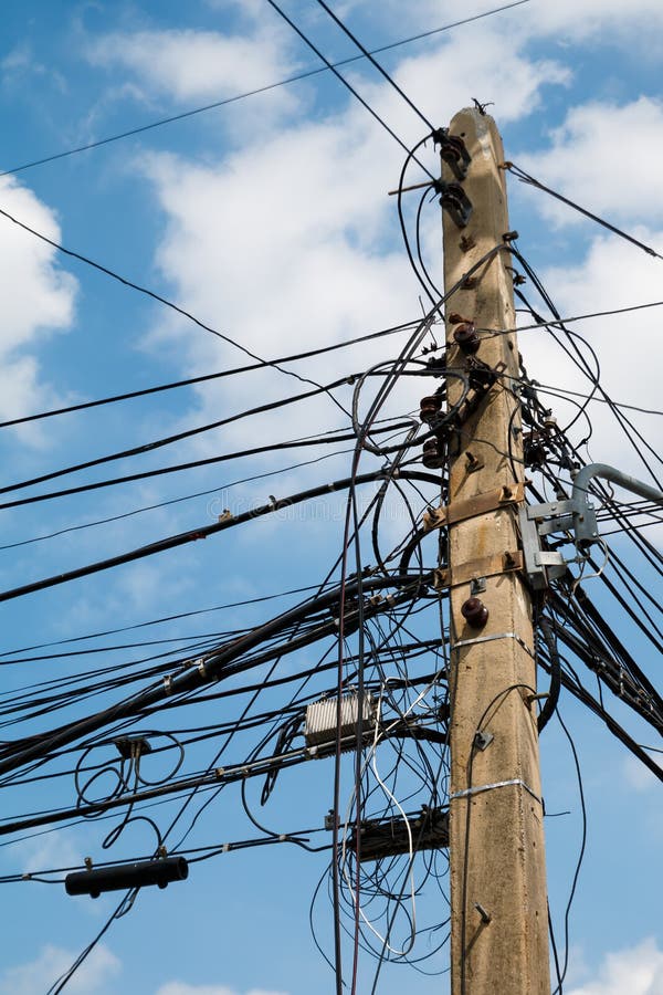 Electric post stock image. Image of equipment, bolt, cable - 79290335