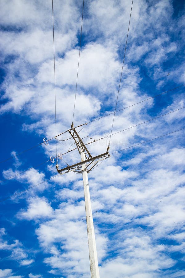 Electric post stock photo. Image of pole, industry, voltage - 37933462
