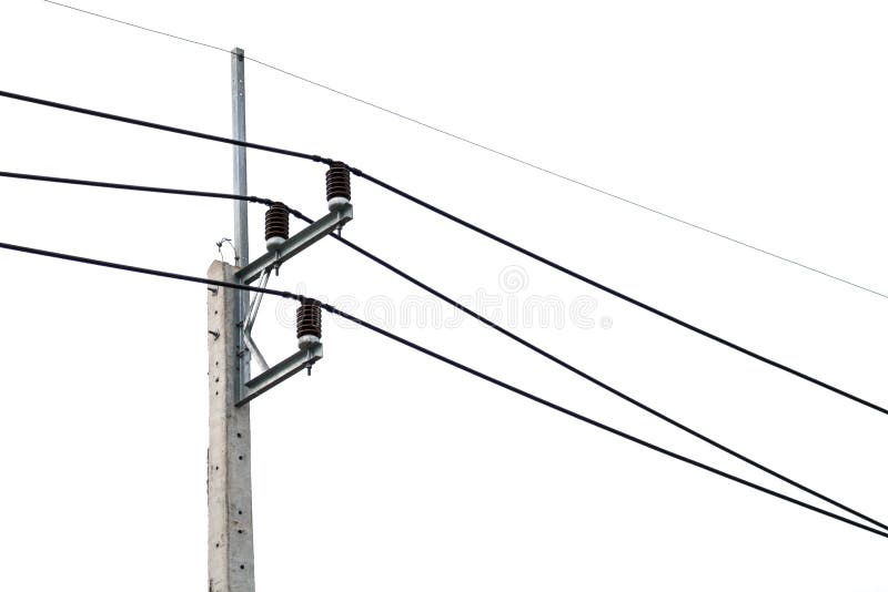Electric post stock image. Image of communication, isolated - 79606299
