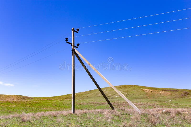 Electric Post in the Mountains Stock Photo - Image of power, electric ...