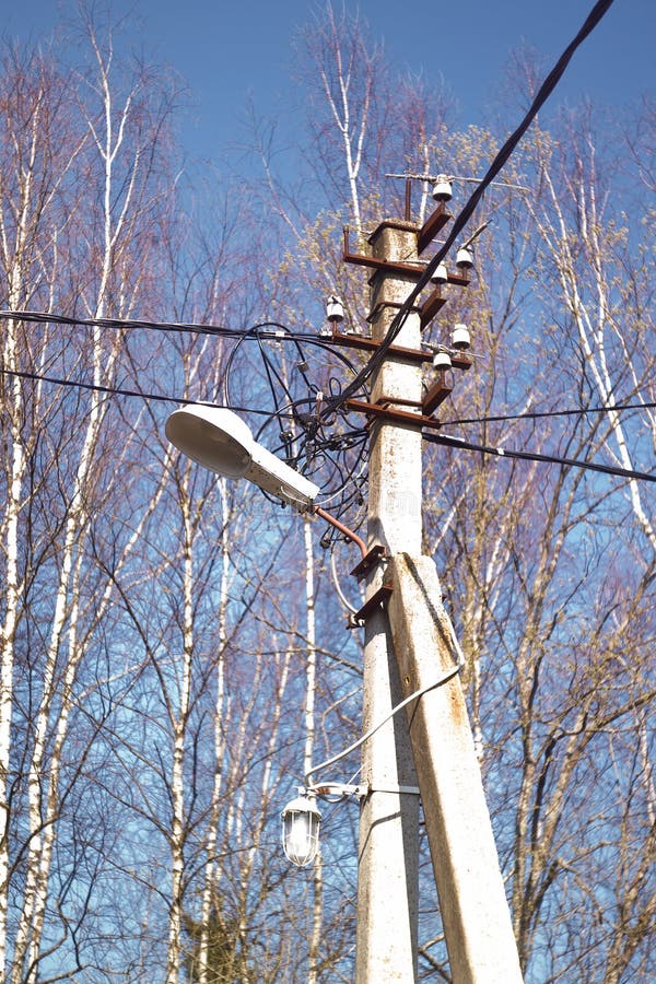 Electric Post stock image. Image of power, fitted, tension - 49456227