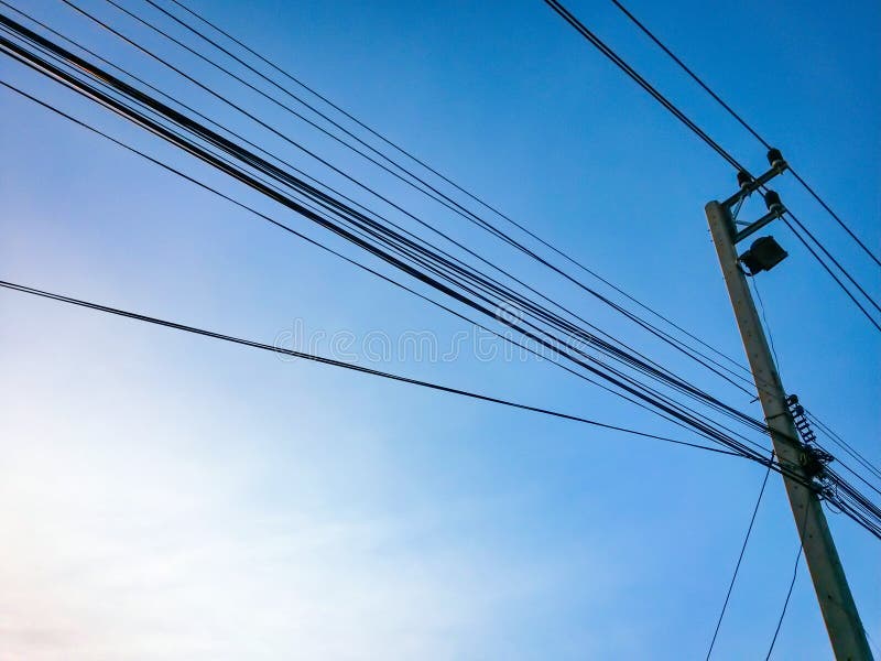 Electric post stock image. Image of wire, post, energy - 57123237