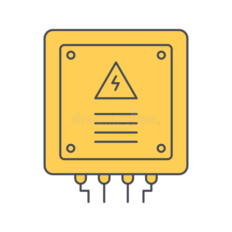 Electric Power Breaker Icon Stock Vector - Illustration of light ...