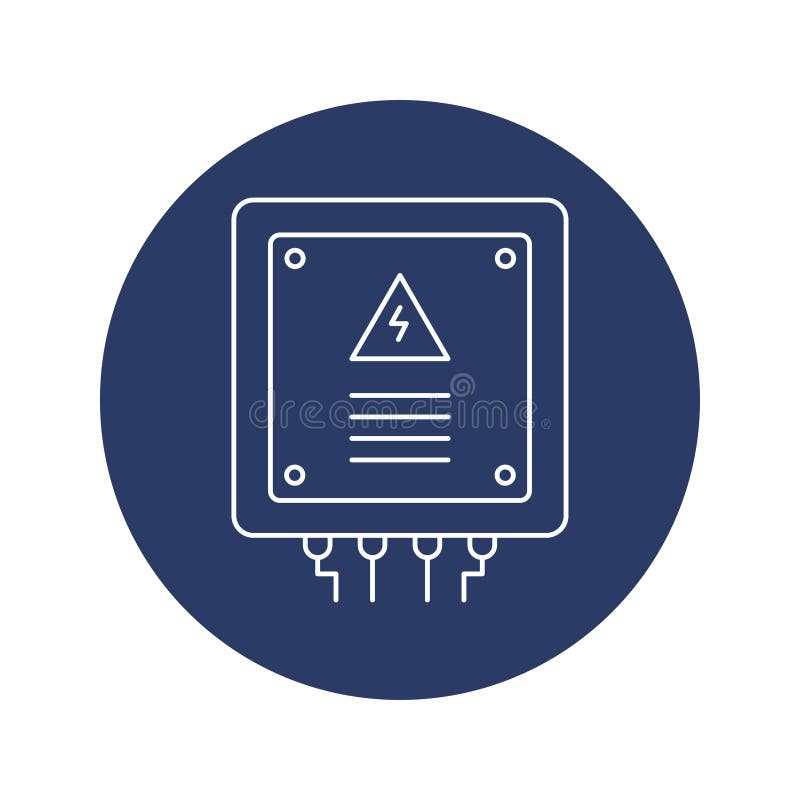Electric Power Breaker Icon Stock Vector - Illustration of energy ...