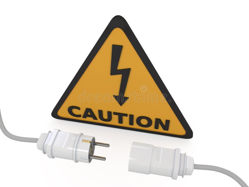 Electric Power Cable with Plug and Socket Stock Illustration ...