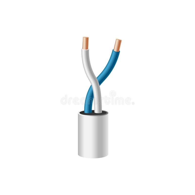 Template of Electric Multi Wires Cable Realistic Vector Illustration ...