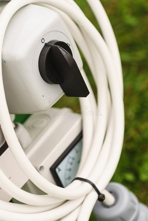 Electric Power Cable Wire with Switch Stock Image - Image of industrial ...