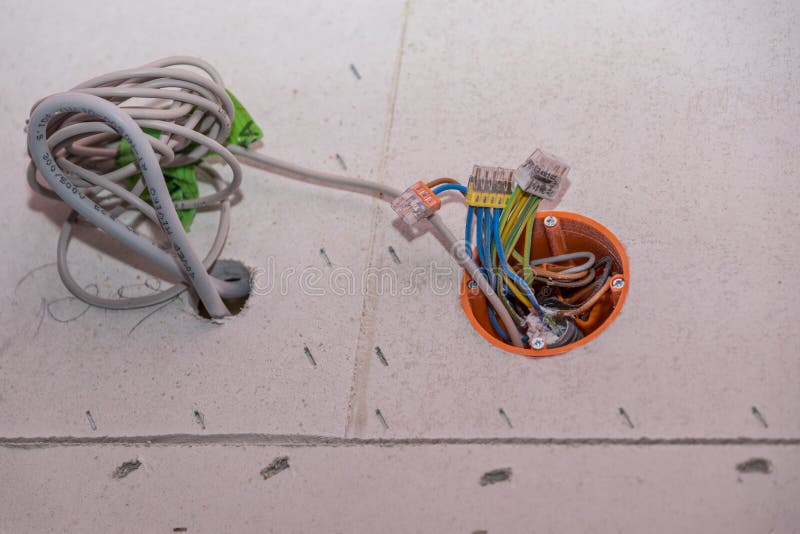 Electric and Power Cables - Shell Construction Stock Photo - Image of ...