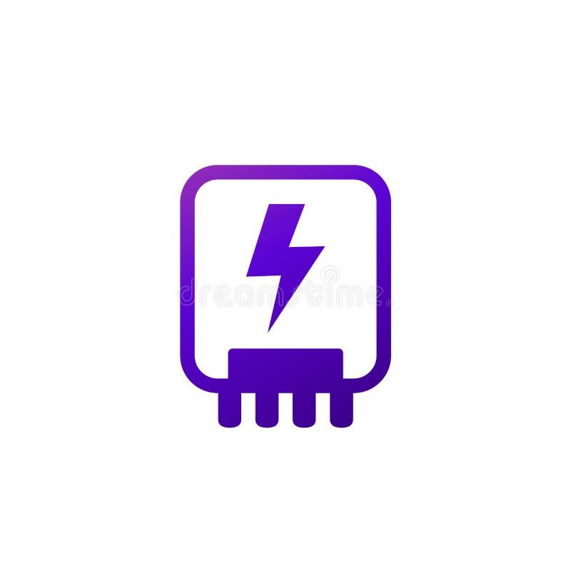 Electric Power Control Box Icon on White Stock Vector - Illustration of ... Electric Power Control Box Icon on White Stock Vector - Illustration of ...