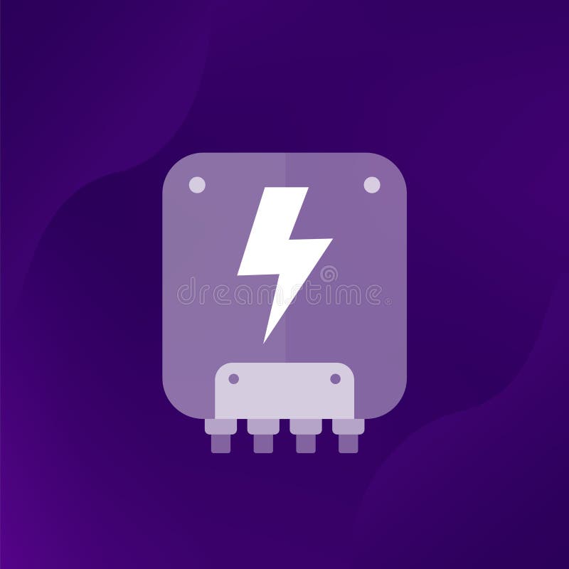 Electric Power Control Box Vector Icon Stock Vector - Illustration of ...