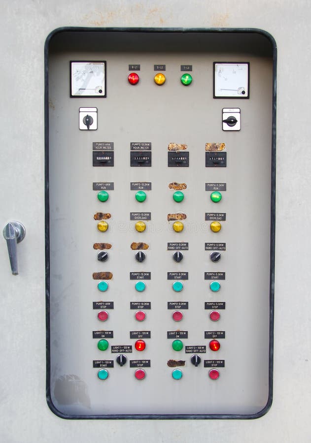 New power control panel. stock image. Image of electricity - 8433893