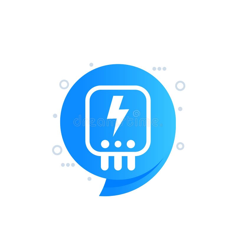 Electric Power Distribution Icon Stock Vector - Illustration of station ...