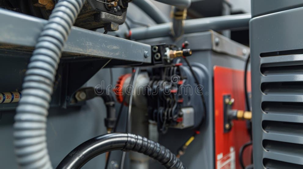 The Electric Power Cord Coiled Tightly and Plugged into the Back of the ...