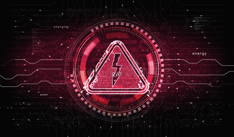 Electric Power Danger Warning Symbol Digital 3d Illustration Stock ...