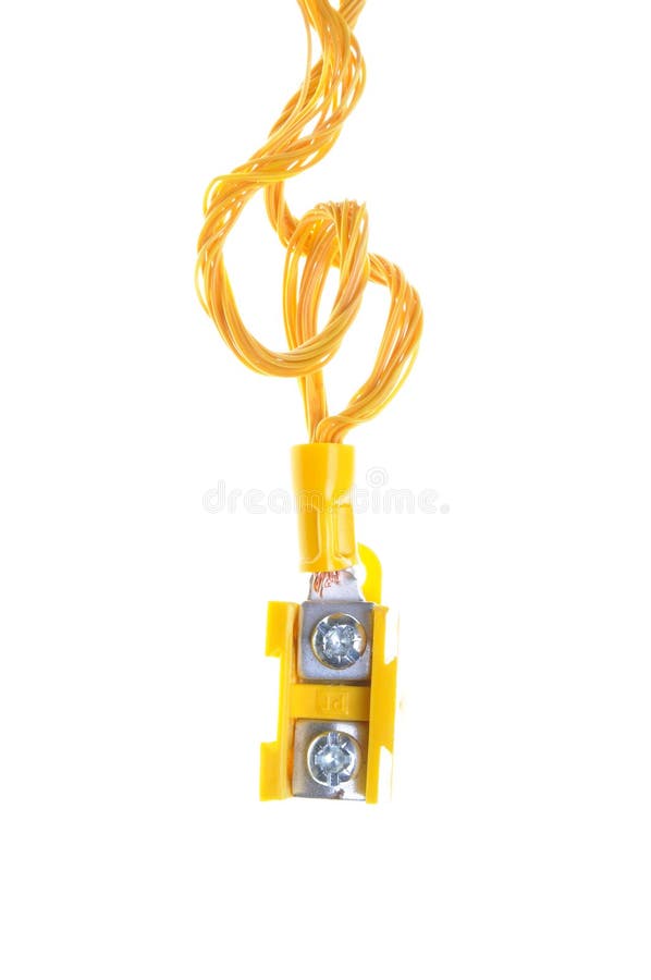 Electric Power Distribution Cable With Terminal Block Stock Image ...
