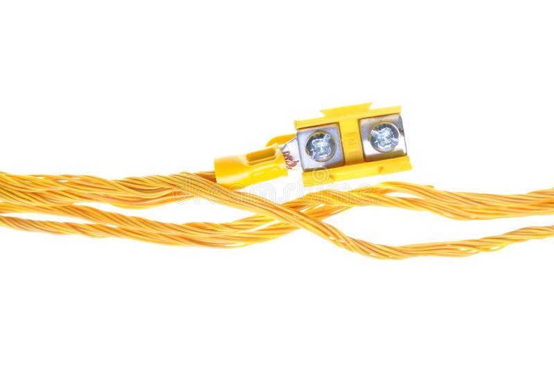 Electric Power Distribution Cable with Terminal Block Stock Photo ...
