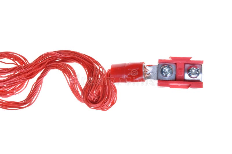 Electric Power Distribution Cable with Terminal Block Stock Image ...