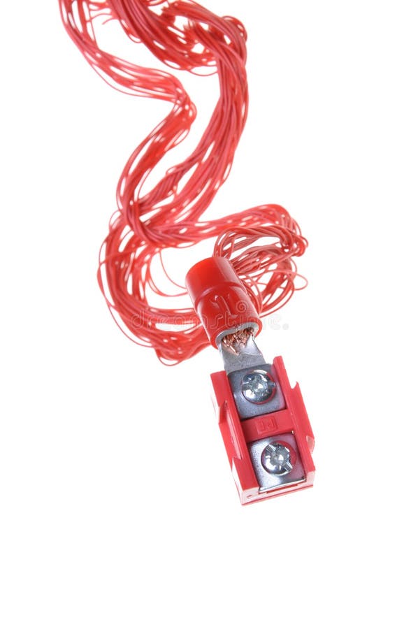 Electric Power Distribution Cable with Terminal Block Stock Photo ...