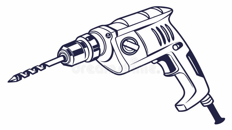 Electric Power Drill Vector Illustration, Tools, DIY, and Construction ...