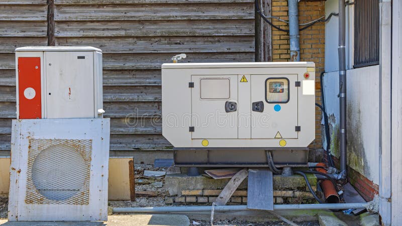 Electric Power Generator Building Stock Photo - Image of large, white ...