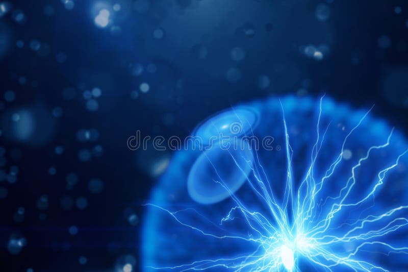 Electric Power Lighting Sphere Stock Illustration - Illustration of ...