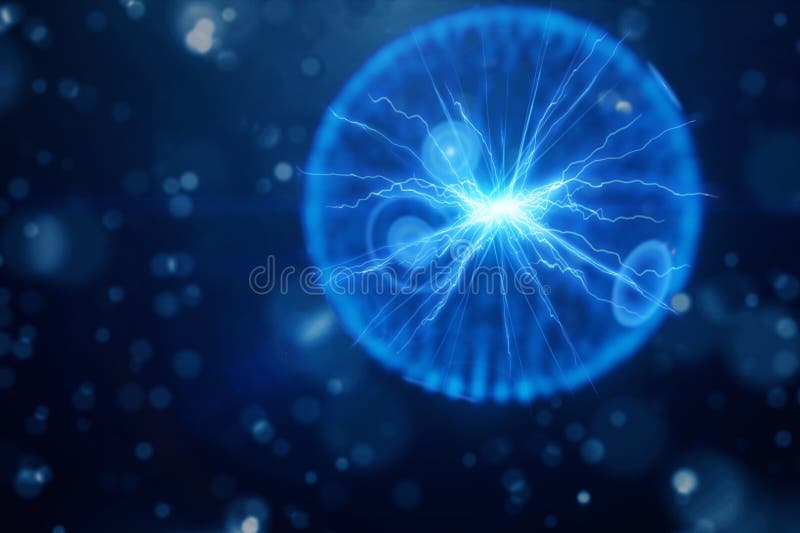 Electric Power Lighting Sphere Stock Illustration - Illustration of ...