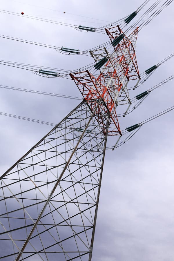 Electric power line stock image. Image of diagonal, frame - 23637391