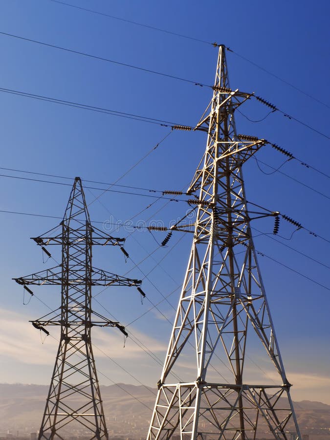 Electric power line stock photo. Image of construction - 3326846