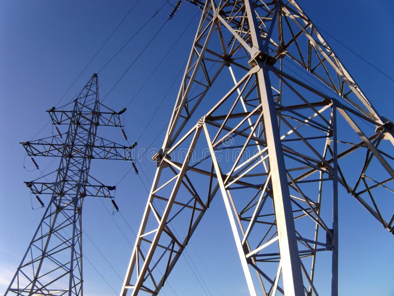 Electric power line stock photo. Image of construction - 3326846