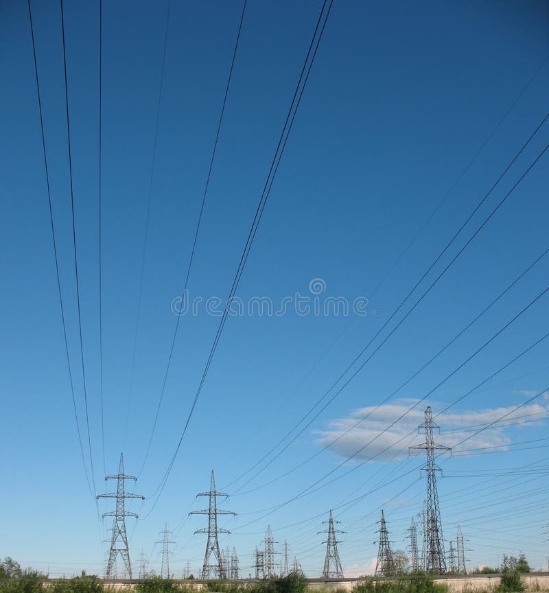 Electric power line stock photo. Image of metal, cables - 6669586