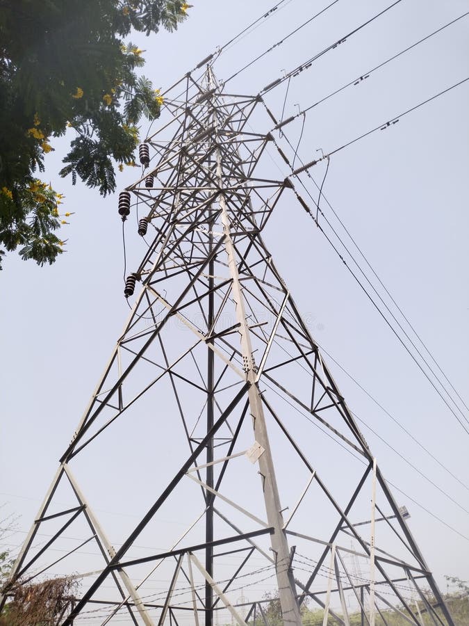 Electric power line stock image. Image of power, plant - 218247009