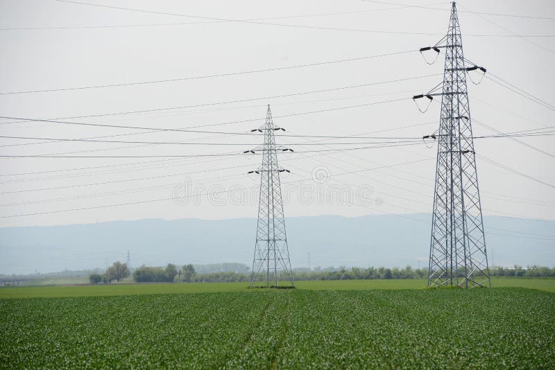 Electric power line stock image. Image of industry, cables - 53389339
