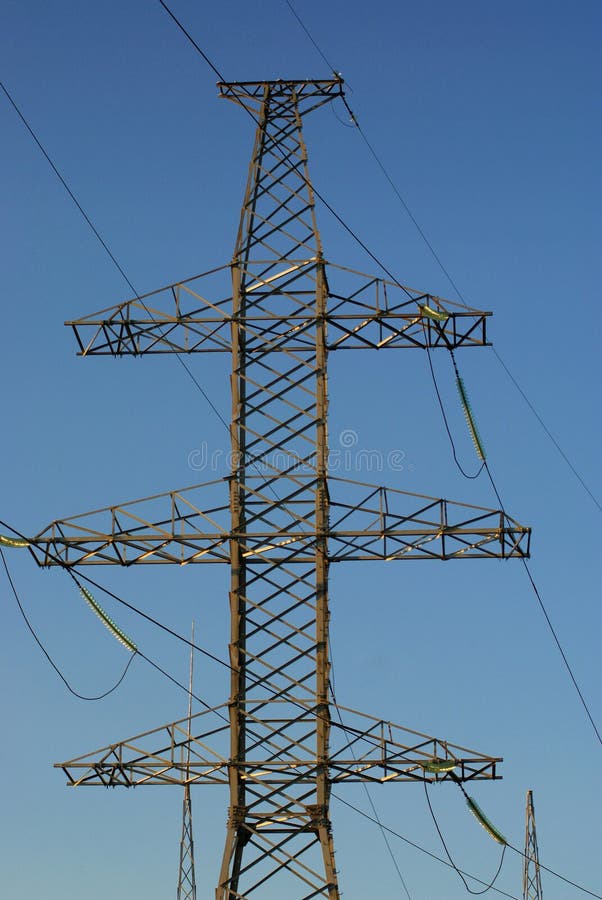 Electric Power Line Pylon stock image. Image of high - 28571293