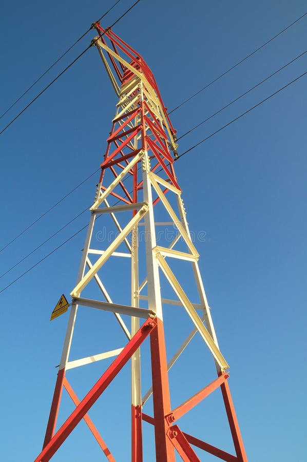 Electric Power Line Pylon stock photo. Image of comunication - 34517036
