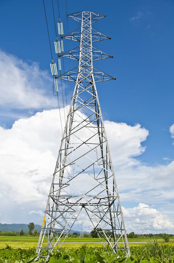 Electric power line tower stock photo. Image of generator - 21698098