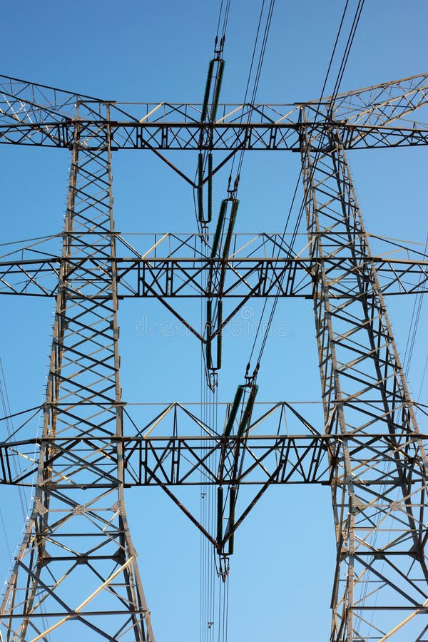 Electric Power Line and Tower Stock Photo - Image of high, overhead ...