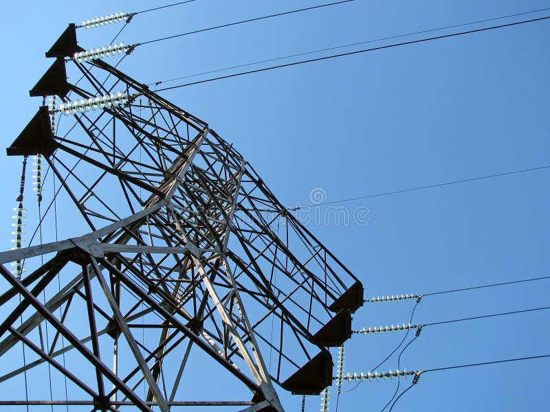 The electric power line stock photo. Image of mast, wire - 32394812