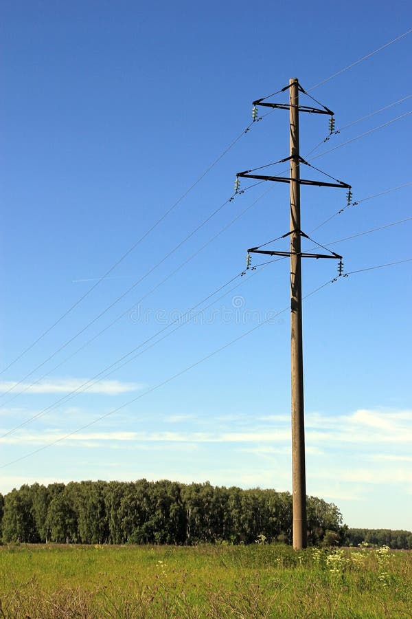 The electric power line stock photo. Image of pole, electrical - 58710458