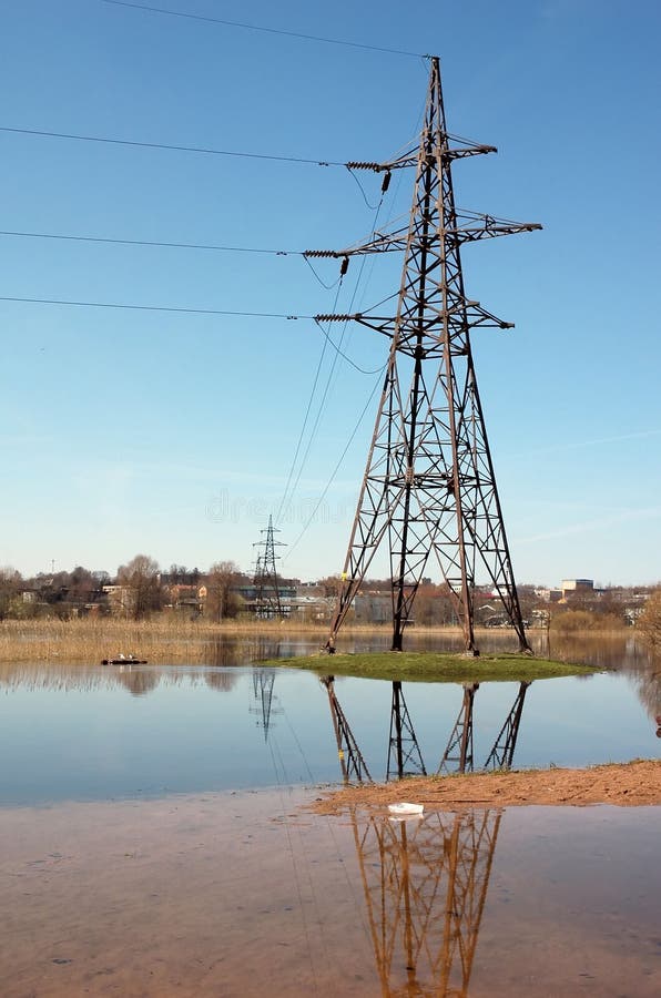 Transmission Lines Over River Stock Photos - Free & Royalty-Free Stock ...