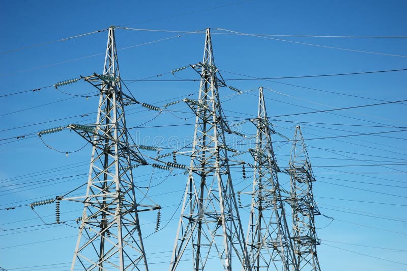 Electric power lines stock photo. Image of communications - 7858792