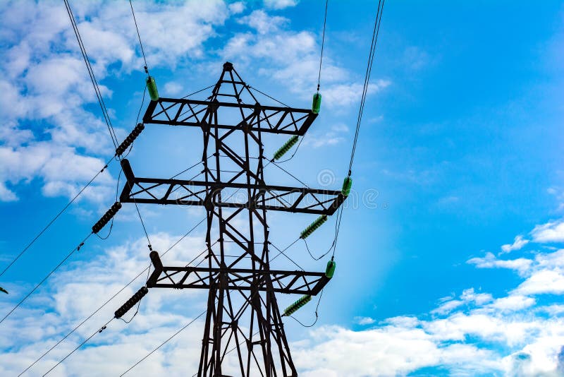 Electric power lines stock photo. Image of electricity - 72819374