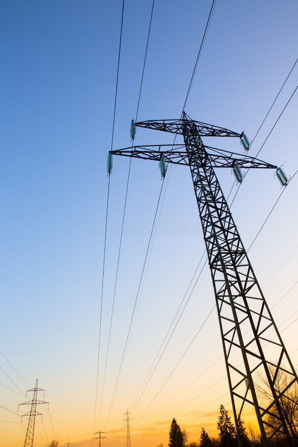 Electric power lines stock image. Image of electricity - 36685771