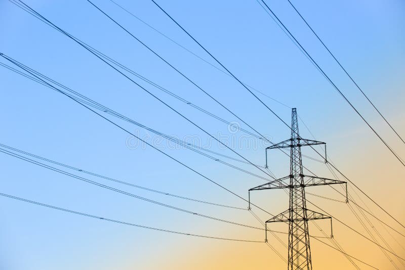 Electric power lines stock image. Image of electricity - 36685771